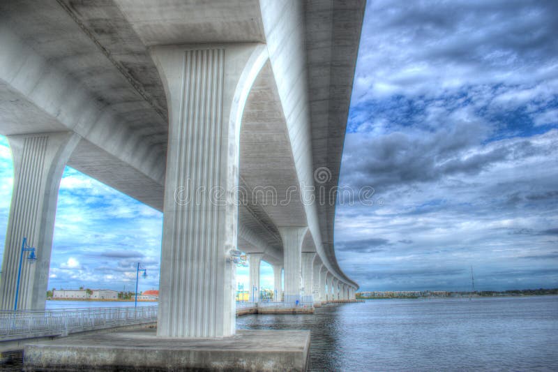 Under Roosevelt Bridge in Stuart Florida Stock Photo - Image of ...