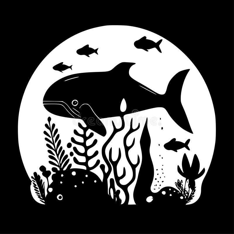 Under the Sea - Minimalist and Flat Logo - Vector Illustration Stock ...