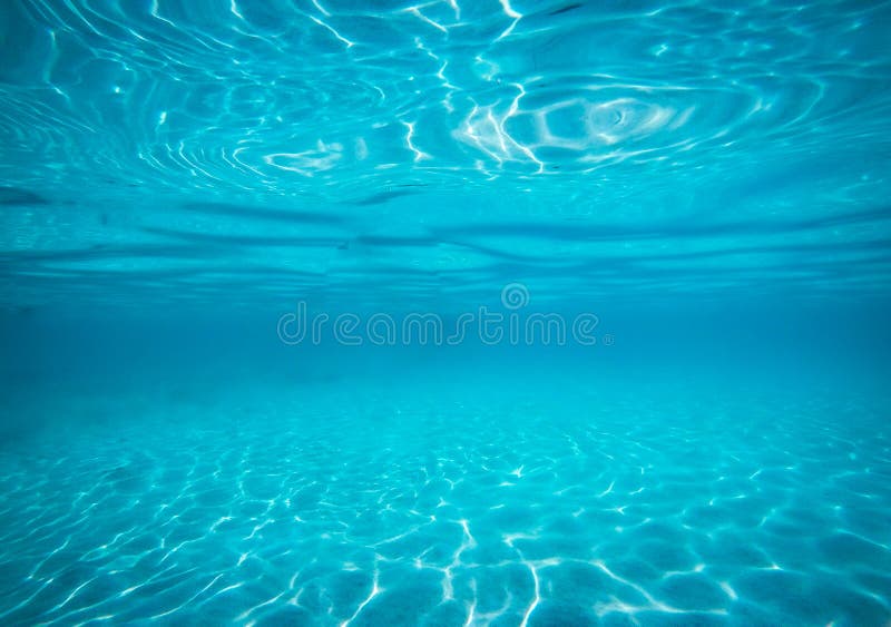 Underwater Under the Sea Clear Bright Blue Stock Image - Image of ocean ...