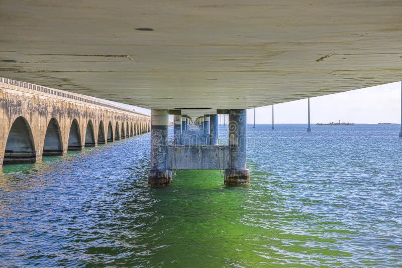 Under the Seven Mile Bridge Stock Image - Image of seven, road: 334542895