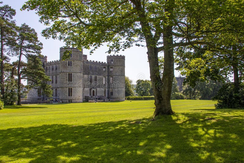The Grounds of Lulworth with the Castle in the Background. Stock Photo ...
