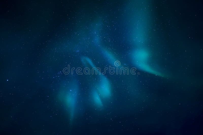 Under Shot of Polar Light Polar Lights in the Sky with Stars Stock ...