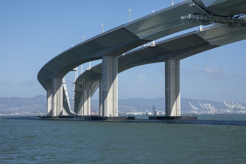 Under Side View of the Bay Bridge Stock Image - Image of cruise ...