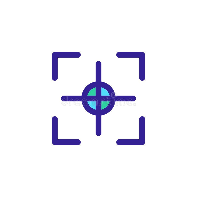 Under the Sight of the Vector Icon. Isolated Contour Symbol ...