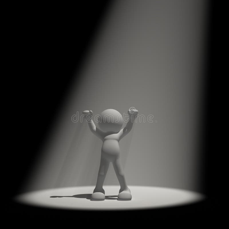 Under the spotlight stock illustration. Illustration of conceptual ...