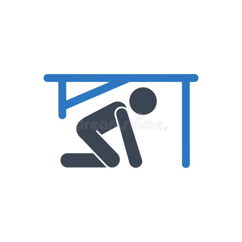 Under Table Safety Icon stock illustration. Illustration of safety ...
