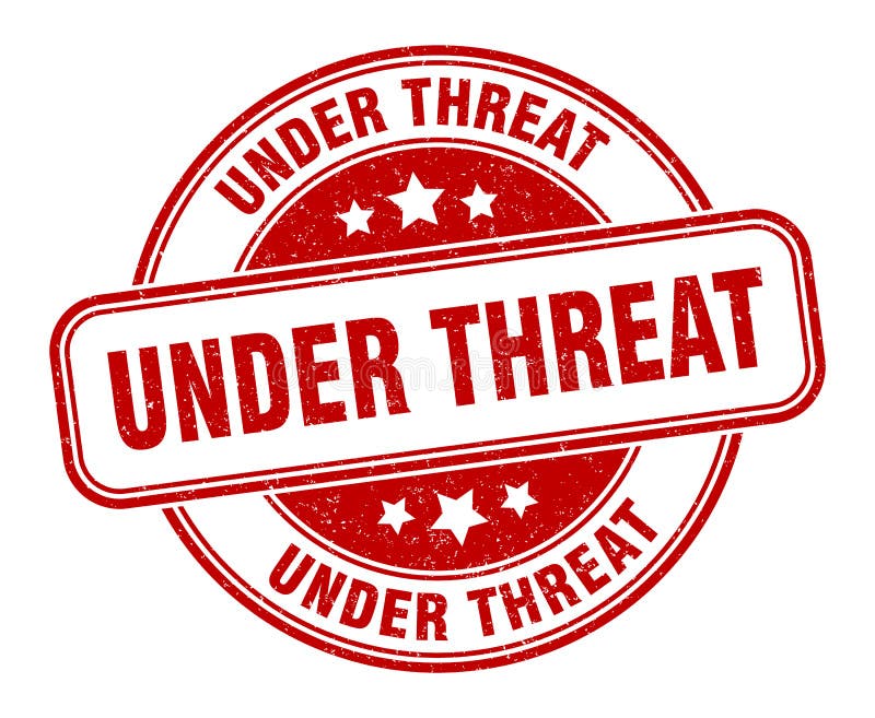 Under Threat Stamp. Under Threat Round Grunge Sign Stock Vector ...