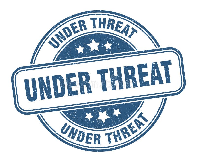 Under Threat Stamp. Under Threat Round Grunge Sign Stock Vector ...