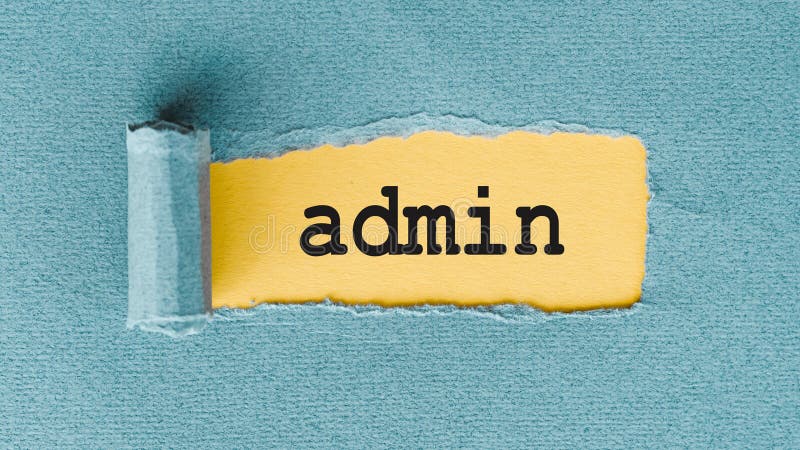 Admin Text on Notepad - Administration Binder Stock Image - Image of ...