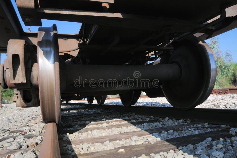 Under the train stock image. Image of railroad, track - 6180045