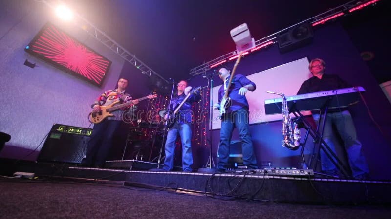 Under View of Group of Five Middle Aged Musicians Stock Video - Video ...