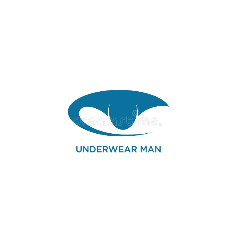 Under Ware Man Logo Blue Short Logo Stock Vector - Illustration of ...