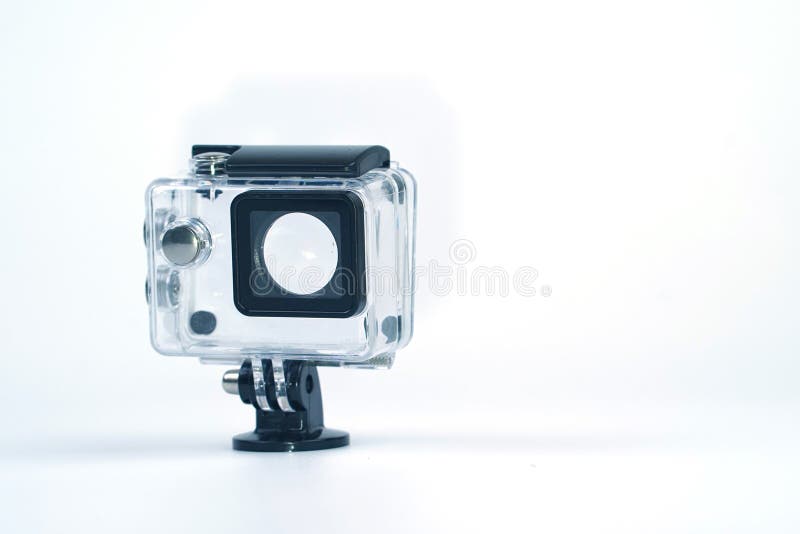 Under Water Casing for Action Camera Stock Photo - Image of studio ...