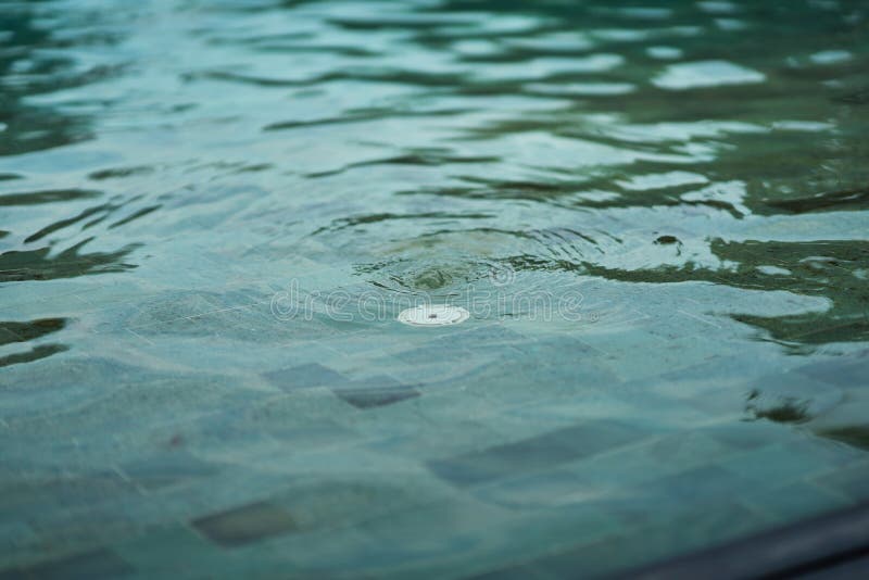Under Water Drainage in Surface Mosaic Top View of Swimming Pool with ...