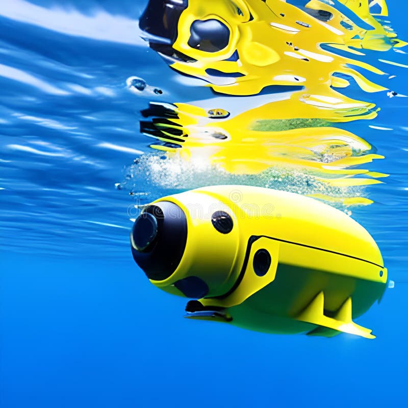 An Under Water Drone in Action. Generative AI Image Stock Illustration ...