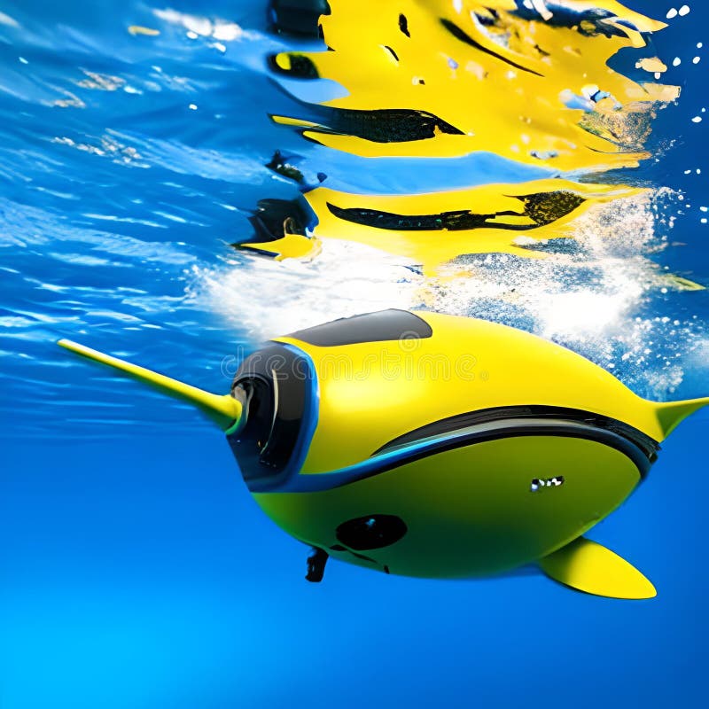 An Under Water Drone in Action. Generative AI Image Stock Illustration ...