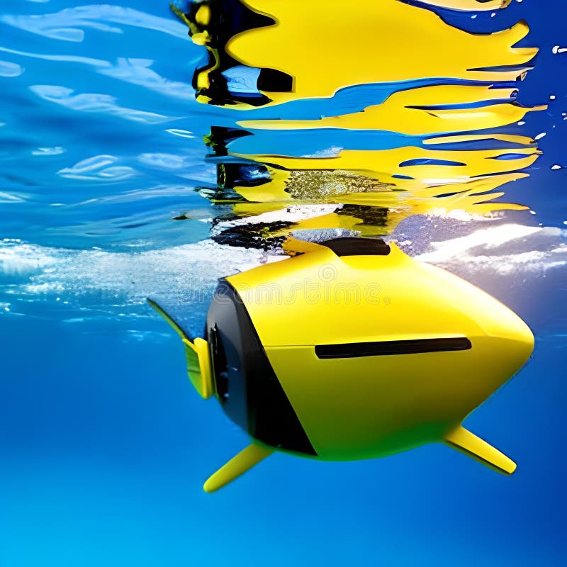 An Under Water Drone in Action. Generative AI Image Stock Illustration ...