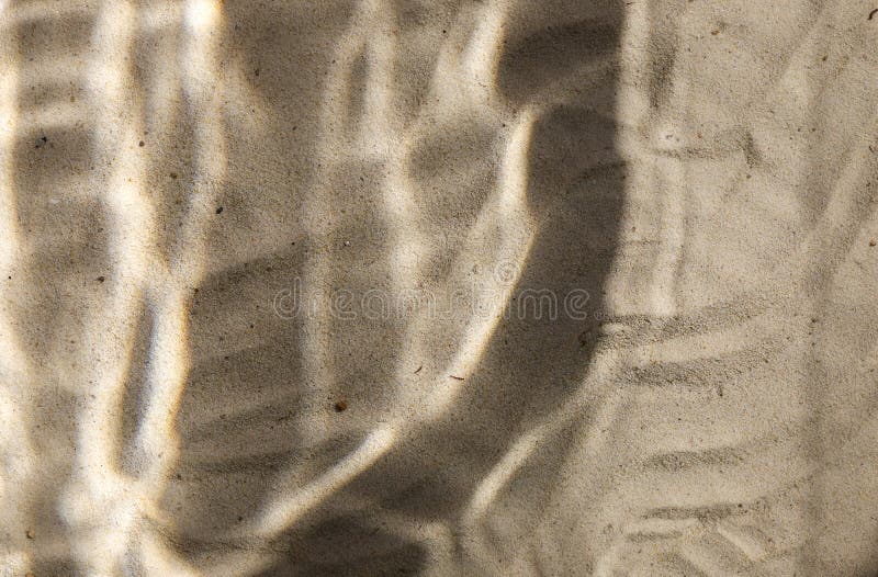 Under Water Texture Light Shadows on the Beach Sand. Stock Photo ...