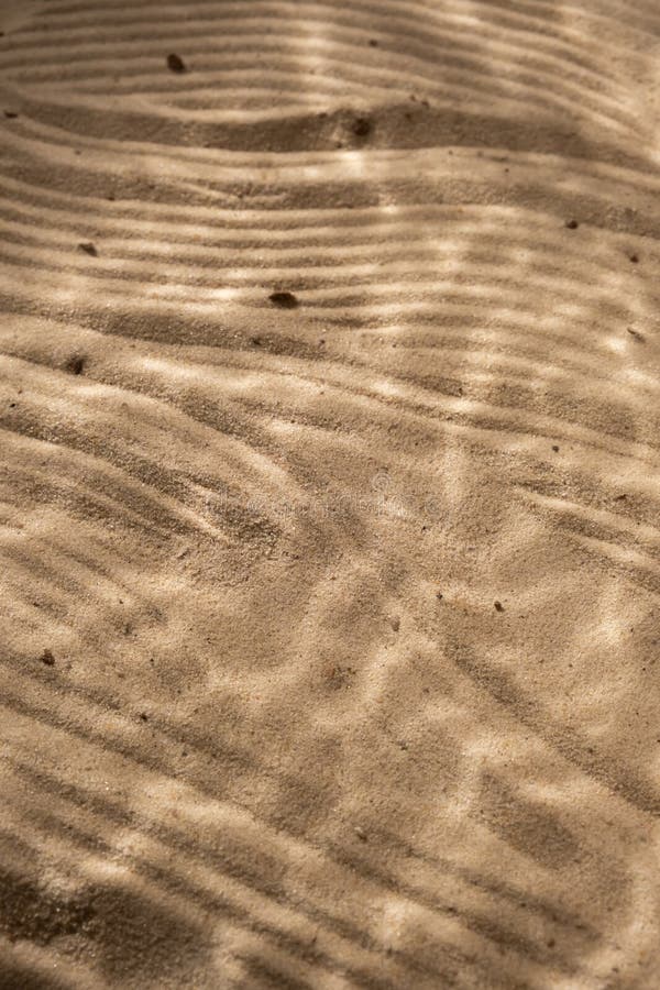 Under Water Texture Light Shadows on the Beach Sand. Stock Image ...