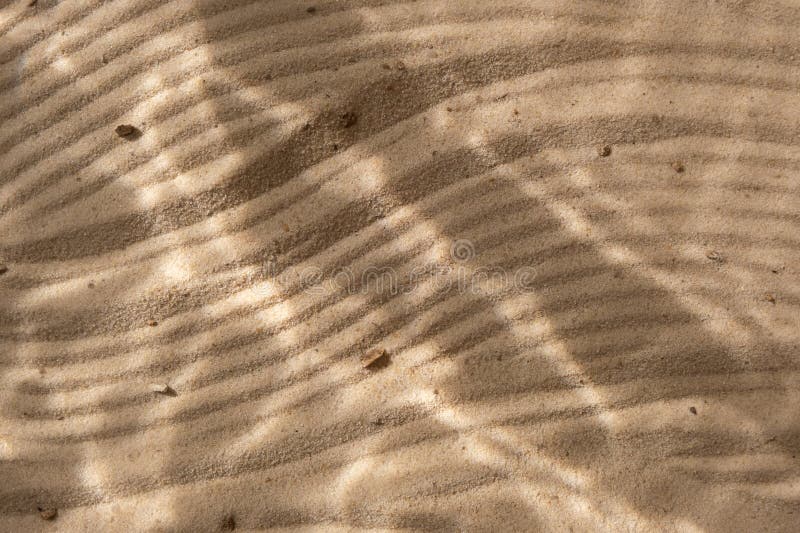 Under Water Texture Light Shadows on the Beach Sand. Stock Image ...