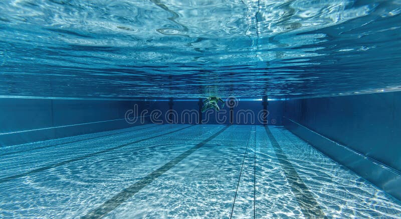 Under Water View of a Outdoor Swimming Pool Stock Photo - Image of aqua ...