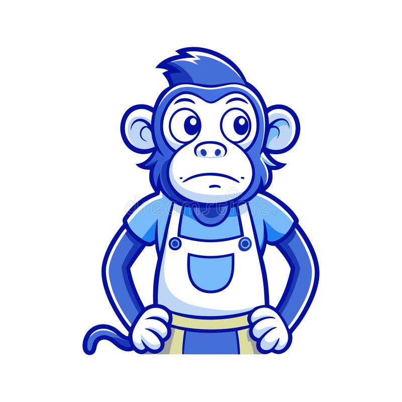 Under the Weather Monkey Exploring Art Stock Vector - Illustration of ...