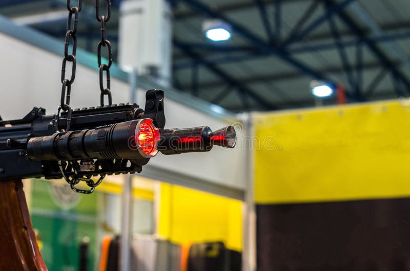 M4A1 Carbine With Tactical Flashlight Stock Photo - Image of weapon ...