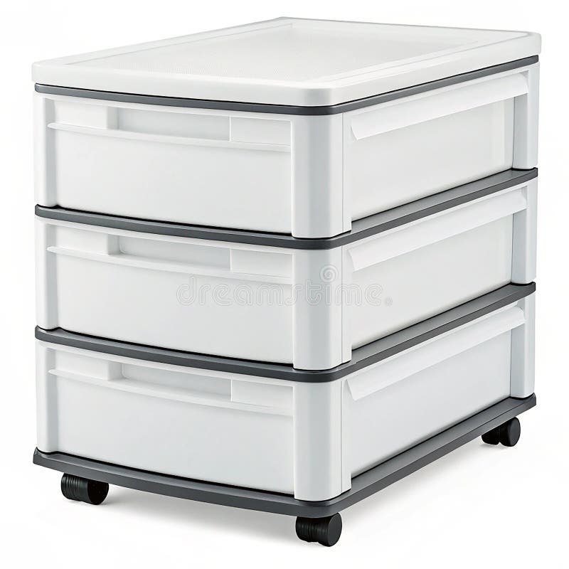 Underbed Storage Container with Wheels Stock Illustration ...