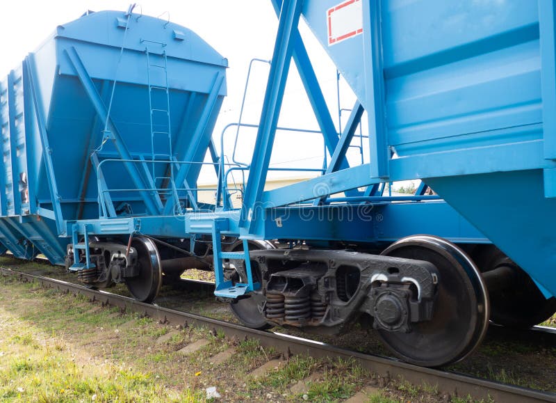 Wheels of a freight train stock image. Image of carriage - 220875051