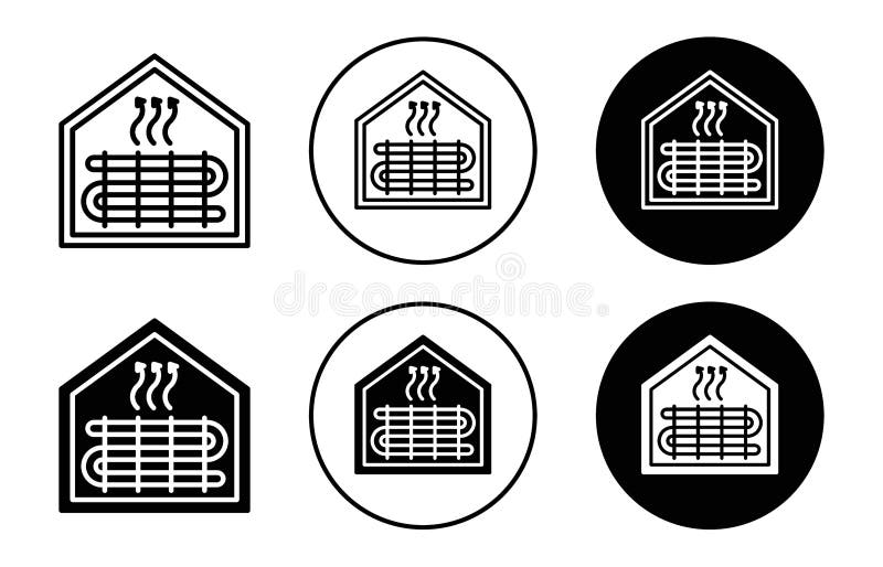 Underfloor heating icon stock vector. Illustration of comfort - 325375687