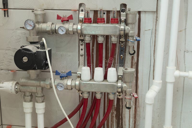 Underfloor Heating.Installation of Underfloor Heating at Home Stock ...