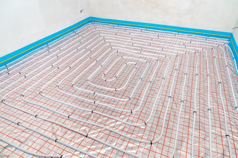 Underfloor Heating Ready for Floor Installation Stock Image - Image of ...