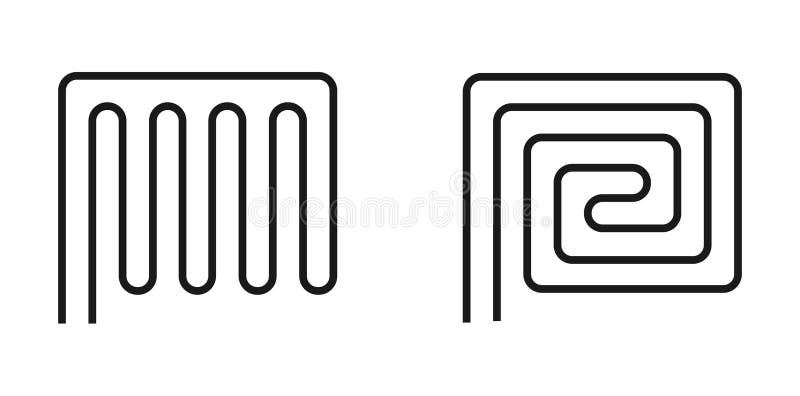 Underfloor Heating System Icon Stock Vector - Illustration of flow ...