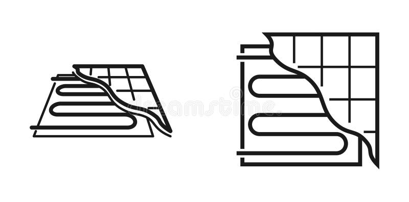 Underfloor Heating System Icon. Radiant Heat Illustration Stock Vector ...