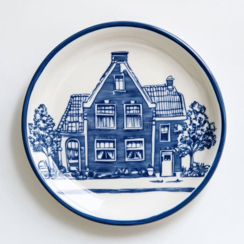 Underglaze Transfer Technique Creates Smooth Ceramic Plate Design Stock ...