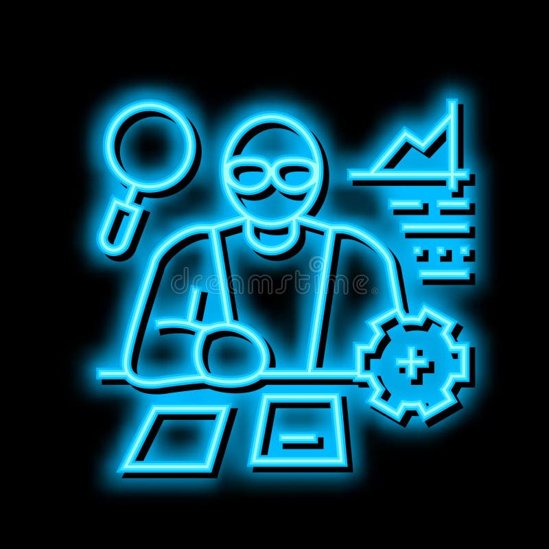 Undergraduate Research Neon Glow Icon Illustration Stock Vector ...
