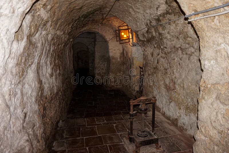 Underground Ancient Passages Under the City. Stock Image - Image of ...