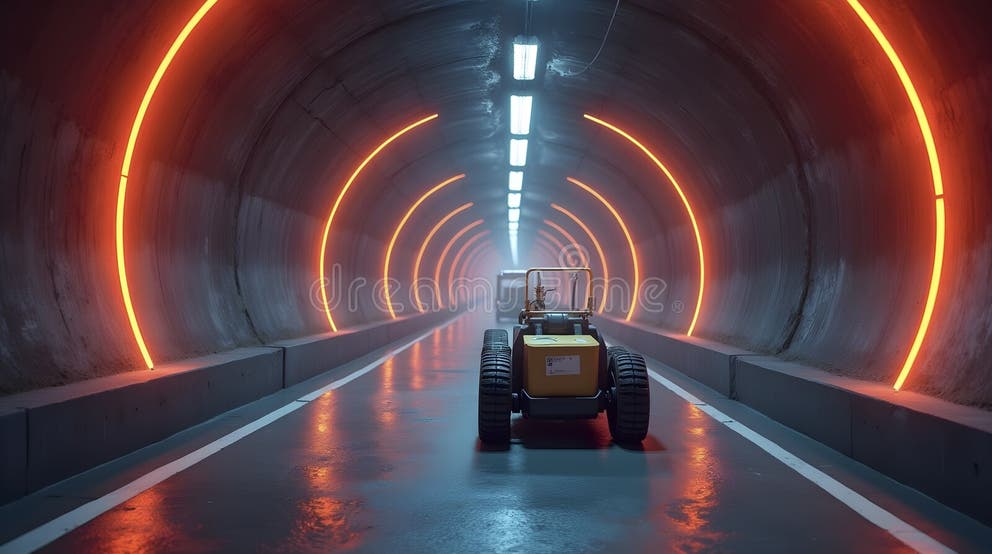 Underground Autonomous Delivery Tunnels, AI Generated Image Stock Image ...