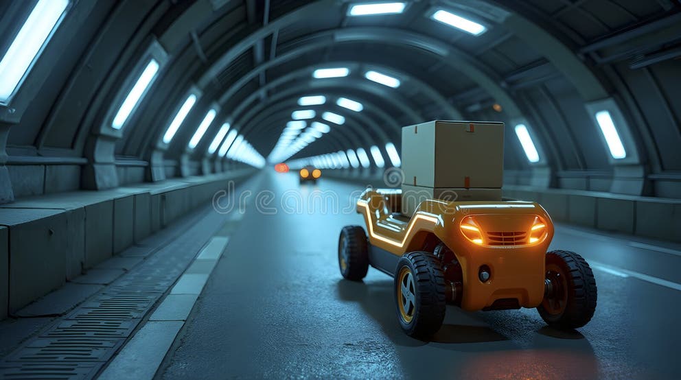 Underground Autonomous Delivery Tunnels, AI Generated Image Stock Image ...