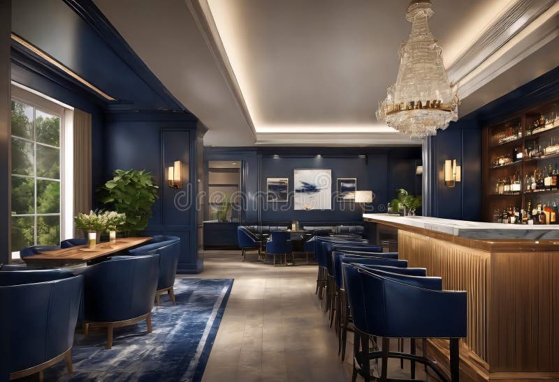 Underground Bar Interior Rendering, Modern Bar Interior Design Style ...