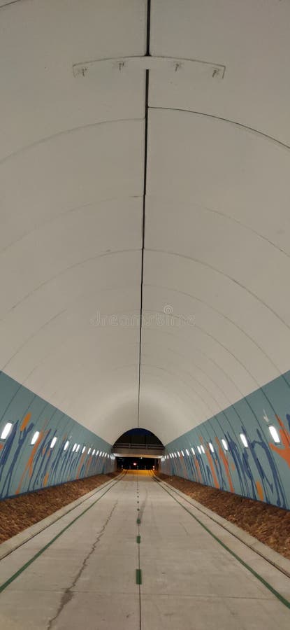 Underground Bike Path at Night Peace Stock Photo - Image of peace ...