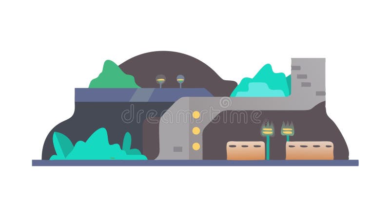 Underground Bunker Facility: Secure and Hidden Infrastructure, Vector ...