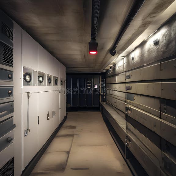 An Underground Bunker Featuring Advanced Survival Technology and ...