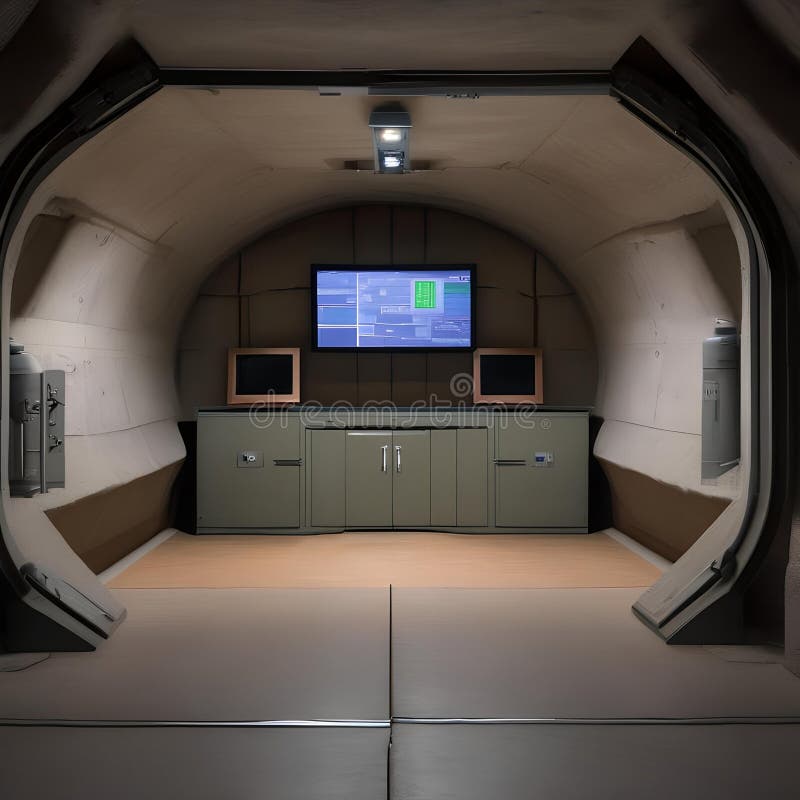 An Underground Bunker Featuring Advanced Survival Technology and ...