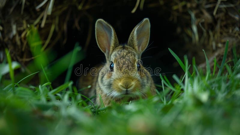 An Underground Burrow for Rabbits with a Small Solarpowered Light ...