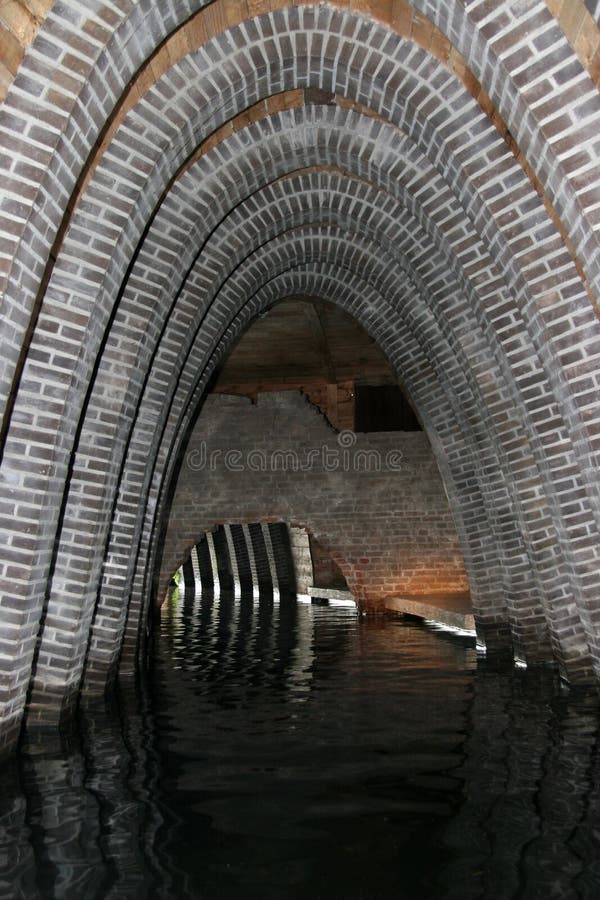 Underground canal system stock photo. Image of light - 43128206