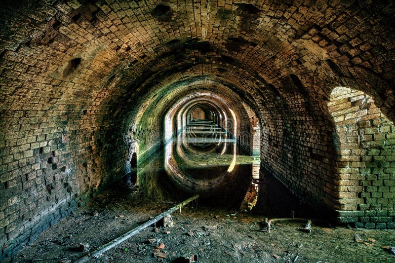 Underground Catacombs of an Old Brickyard Stock Image - Image of ...