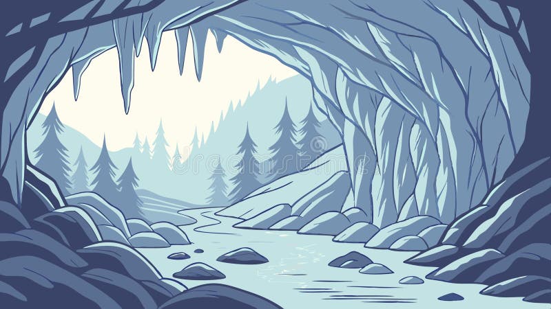 Underground Cave River, Subterranean Landscape and Cave Exploration ...