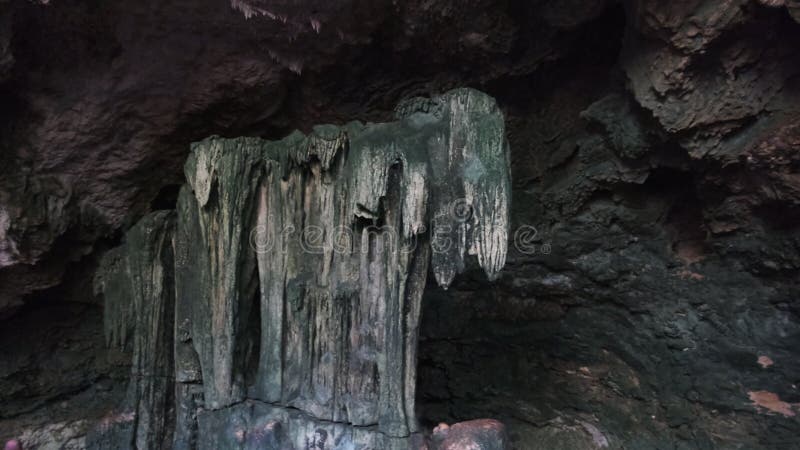 Underground Cave with Stalactite Rock Formations Hanging from Kuza Cave ...