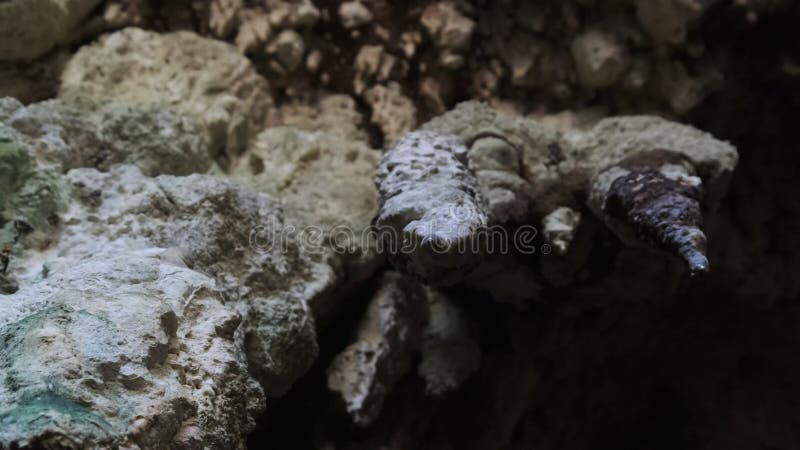 Underground Cave with Stalactite Rock Formations Hanging from Kuza Cave ...